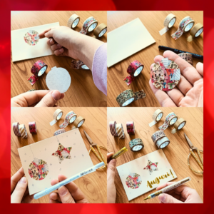 Biglietti di Natale semplici e veloci con i washi tape - Be-A