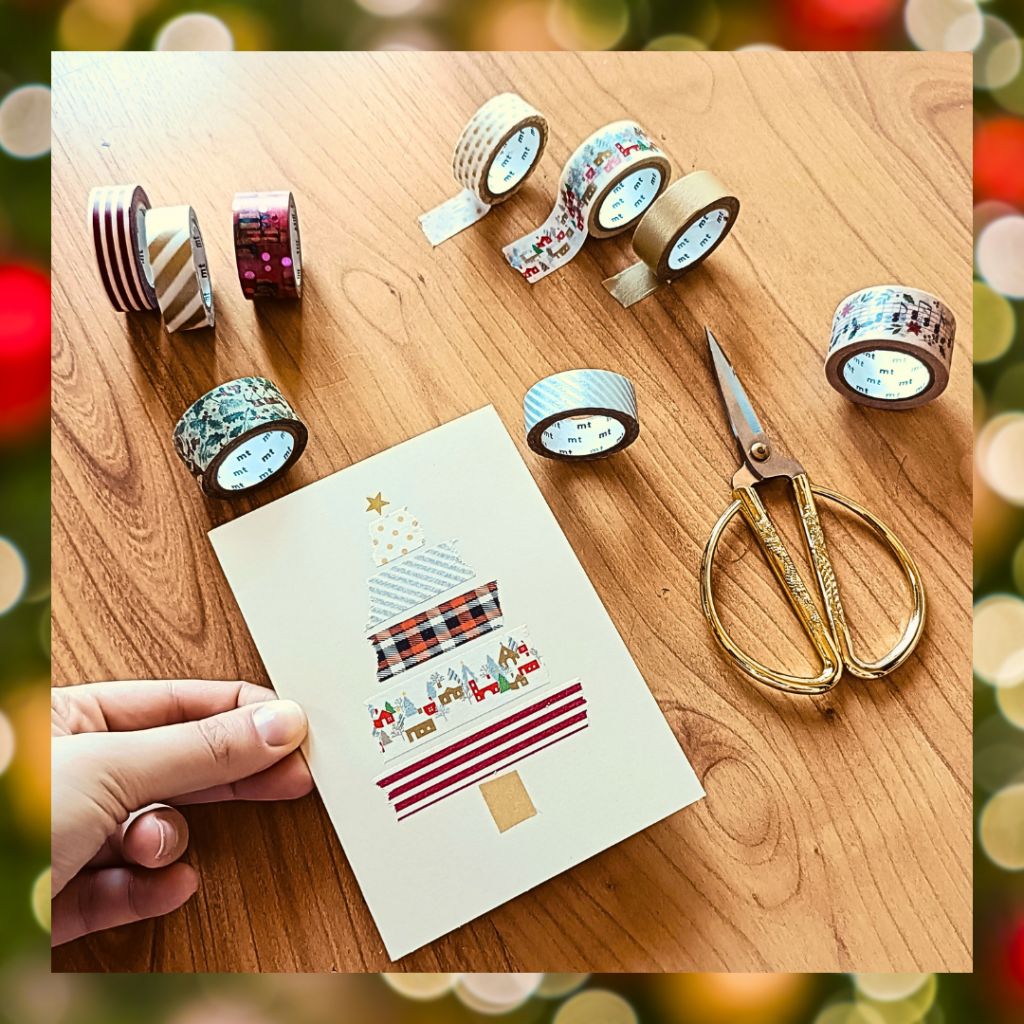 Biglietti di Natale semplici e veloci con i washi tape - Be-A